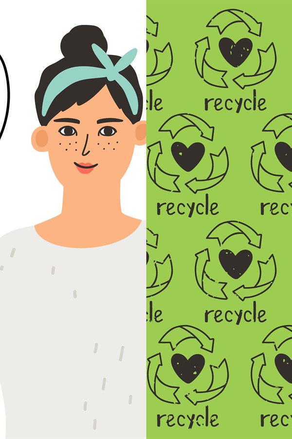 Zero waste girl eco posters