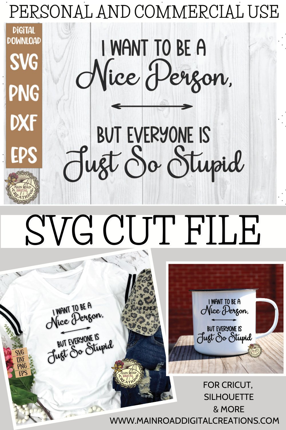 Funny-Sarcastic Nice Person SVG-Everyone is just so stupid (1001047 ...