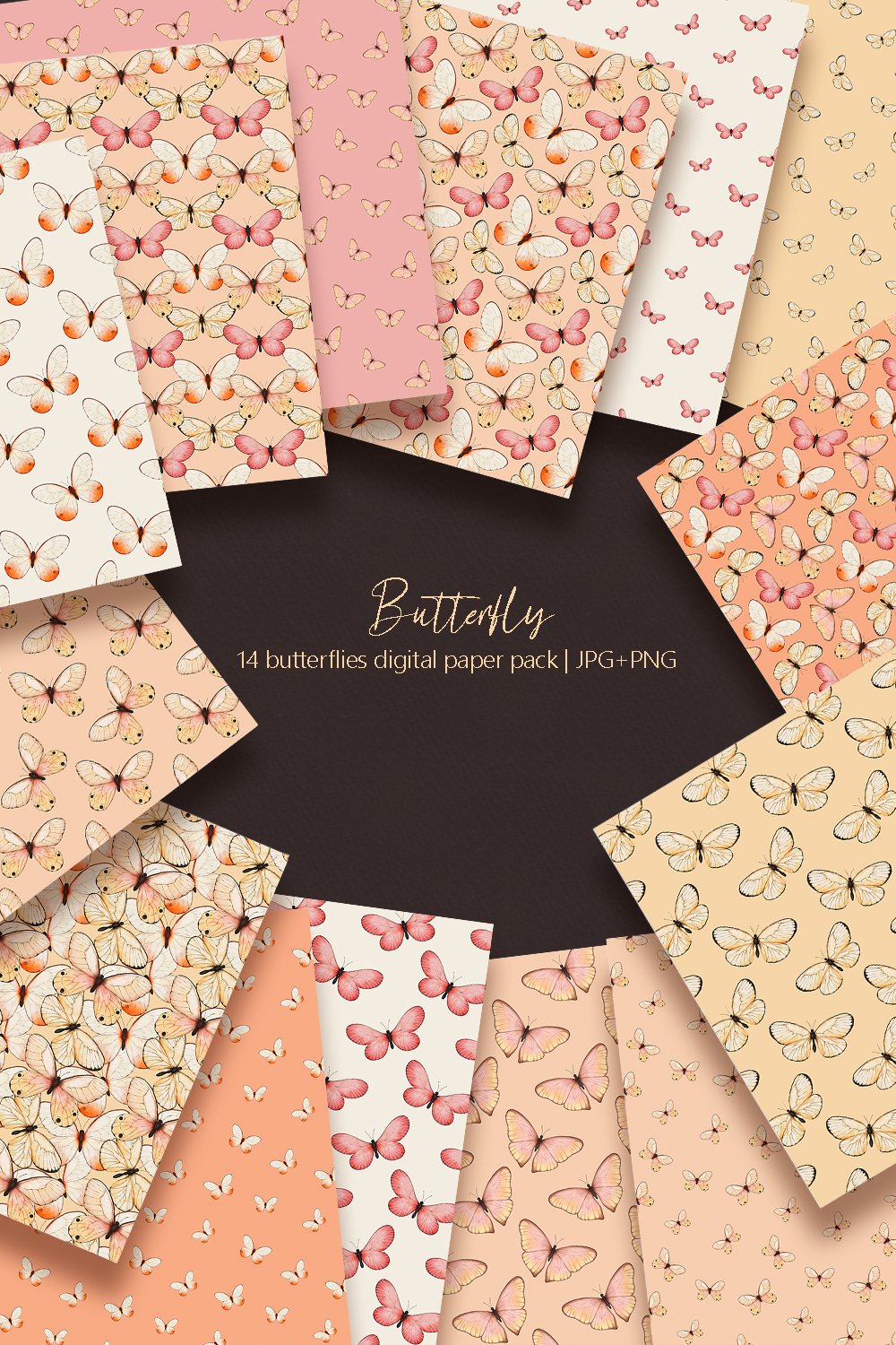 Butterflies digital paper bundle | Butterfly (2052861)