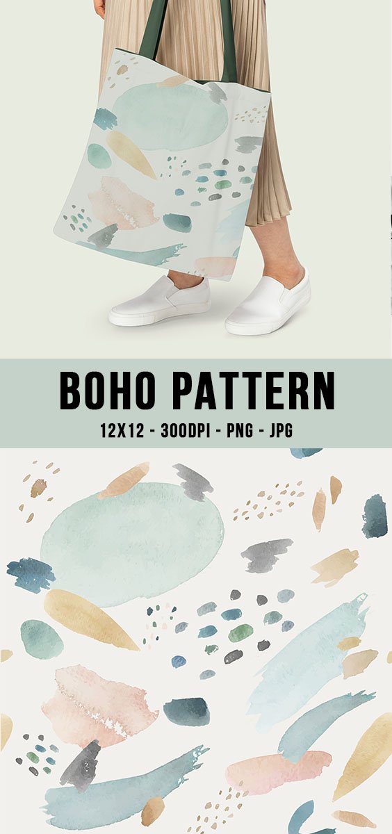 Watercolor seamless boho pattern (1425238)