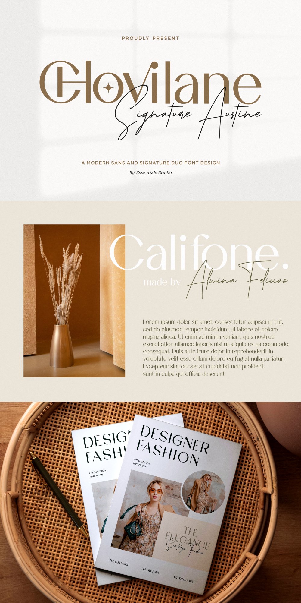 Chovilane Signature Austine Duo Font