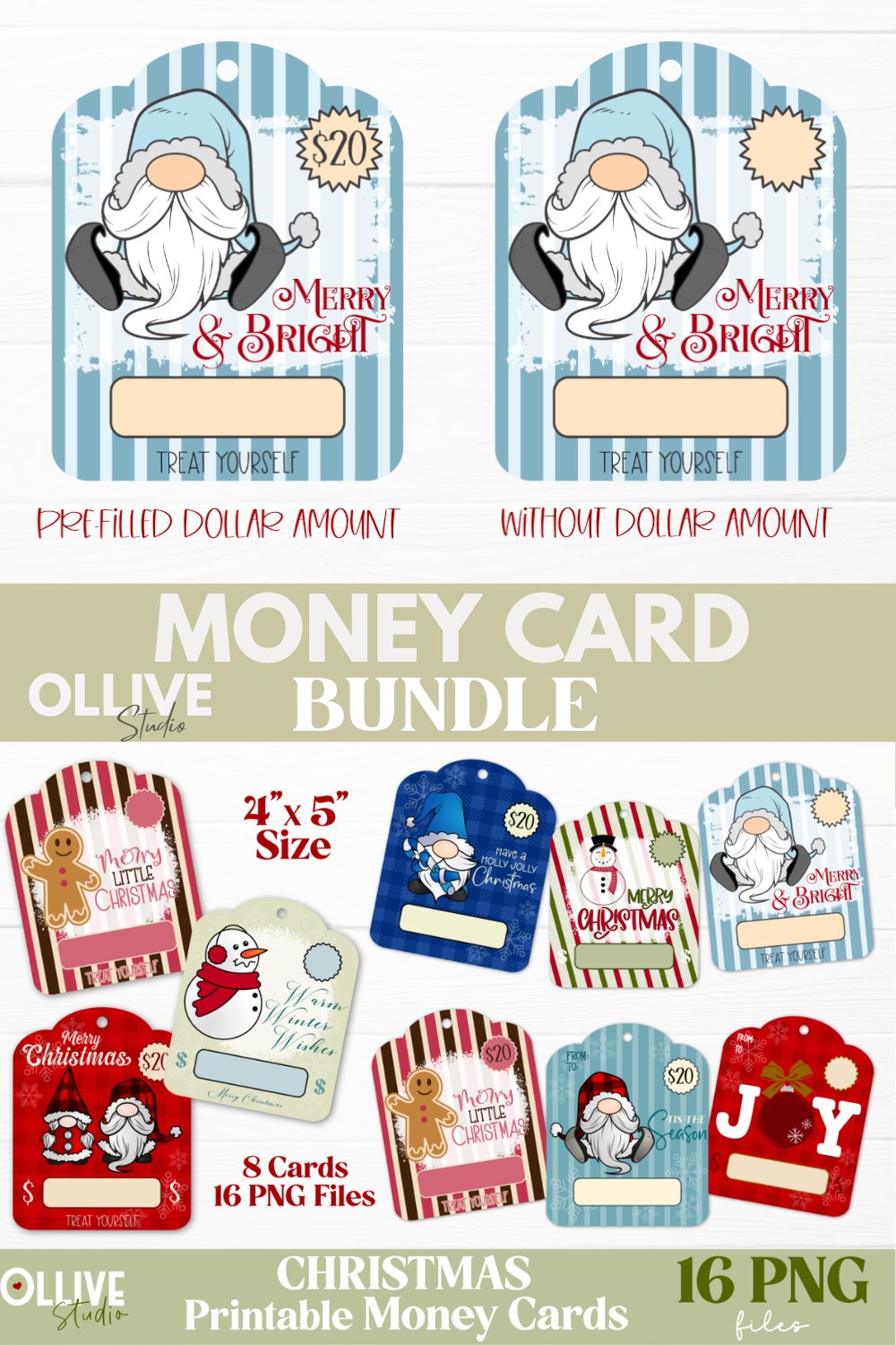 Christmas Money Card Bundle | Money Card PNG