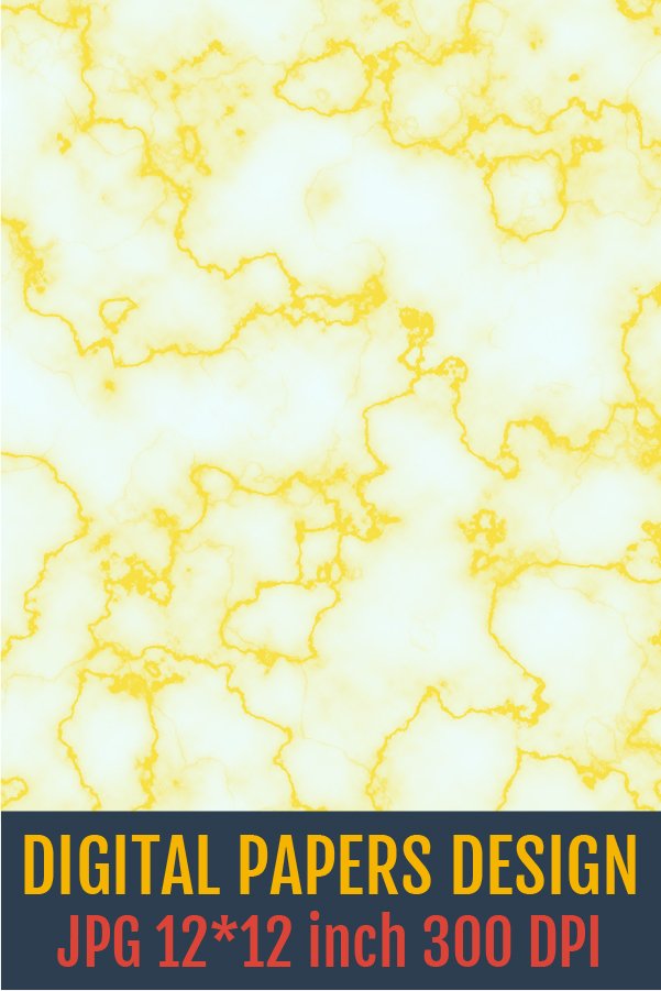Digital Papers Illuminating Marble, lemon yellow