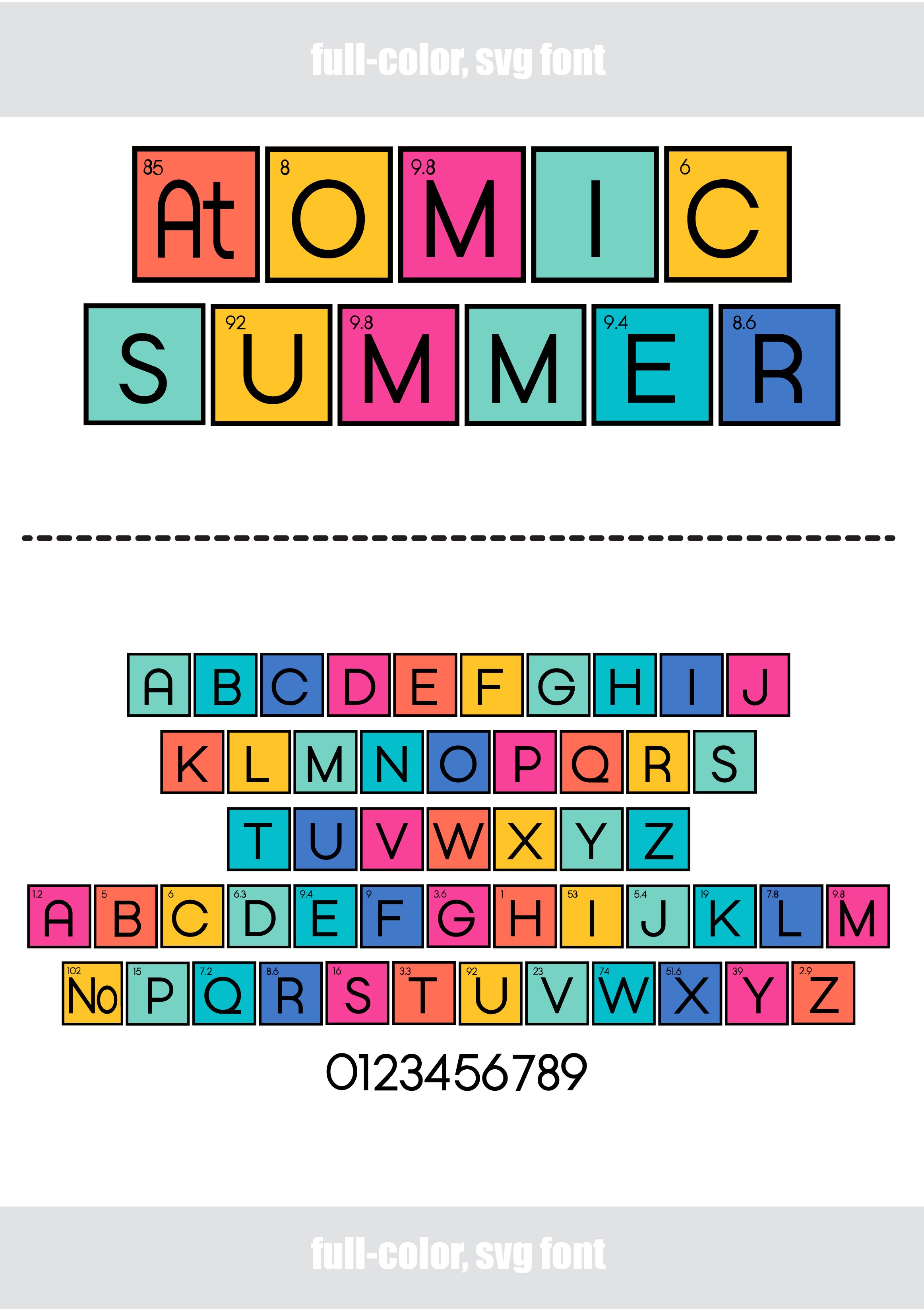 Summer Full Color SVG Font