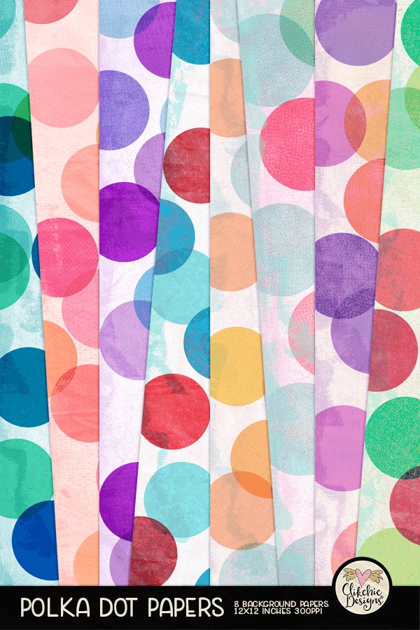 Polka Dot Papers Background Texture - Printable Background