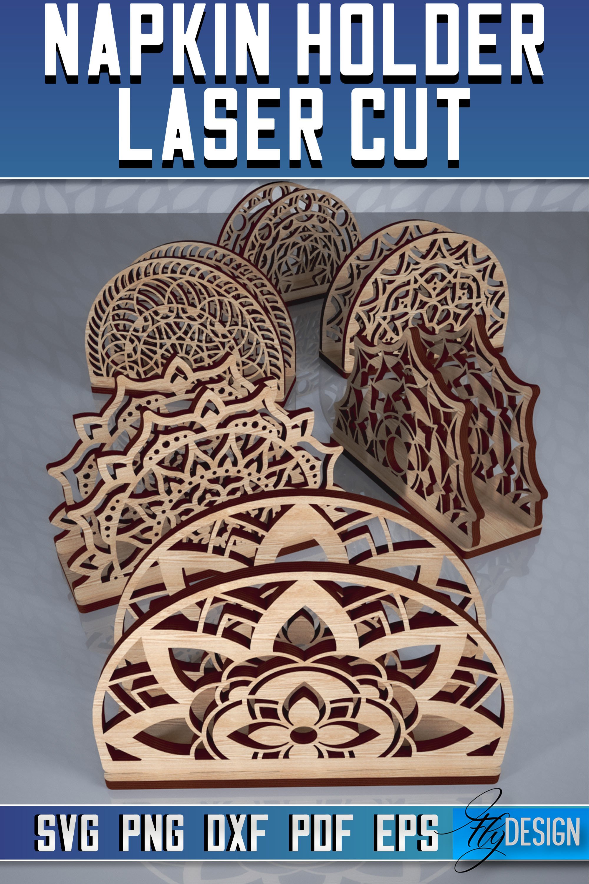 Napkin Holder Laser Cut SVG | Napkin Box Laser Cut (2527423)