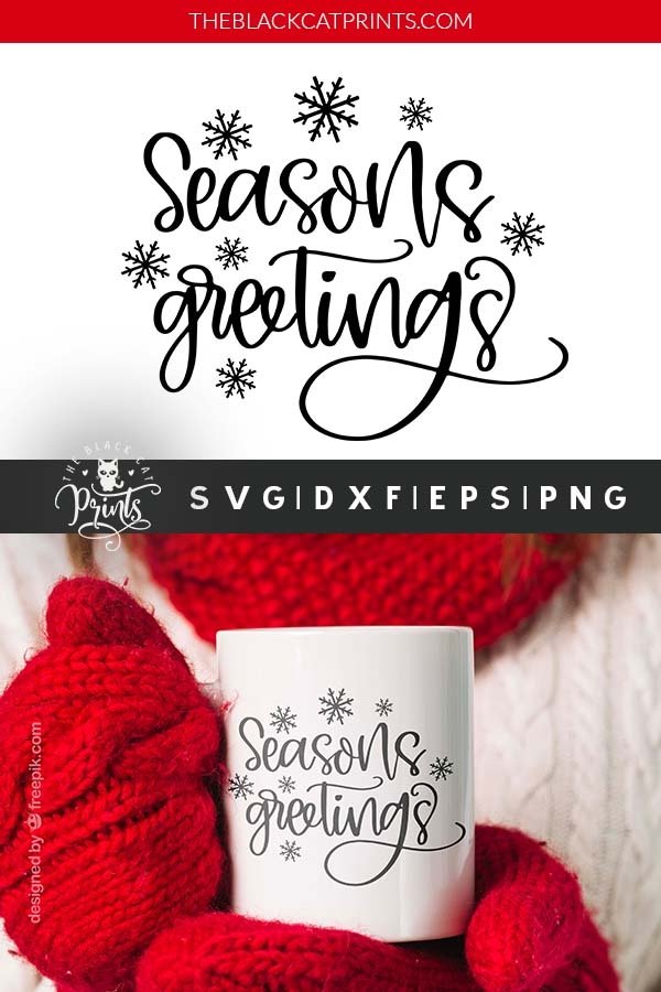 Seasons Greetings SVG | Christmas Round Sign | Christmas SVG