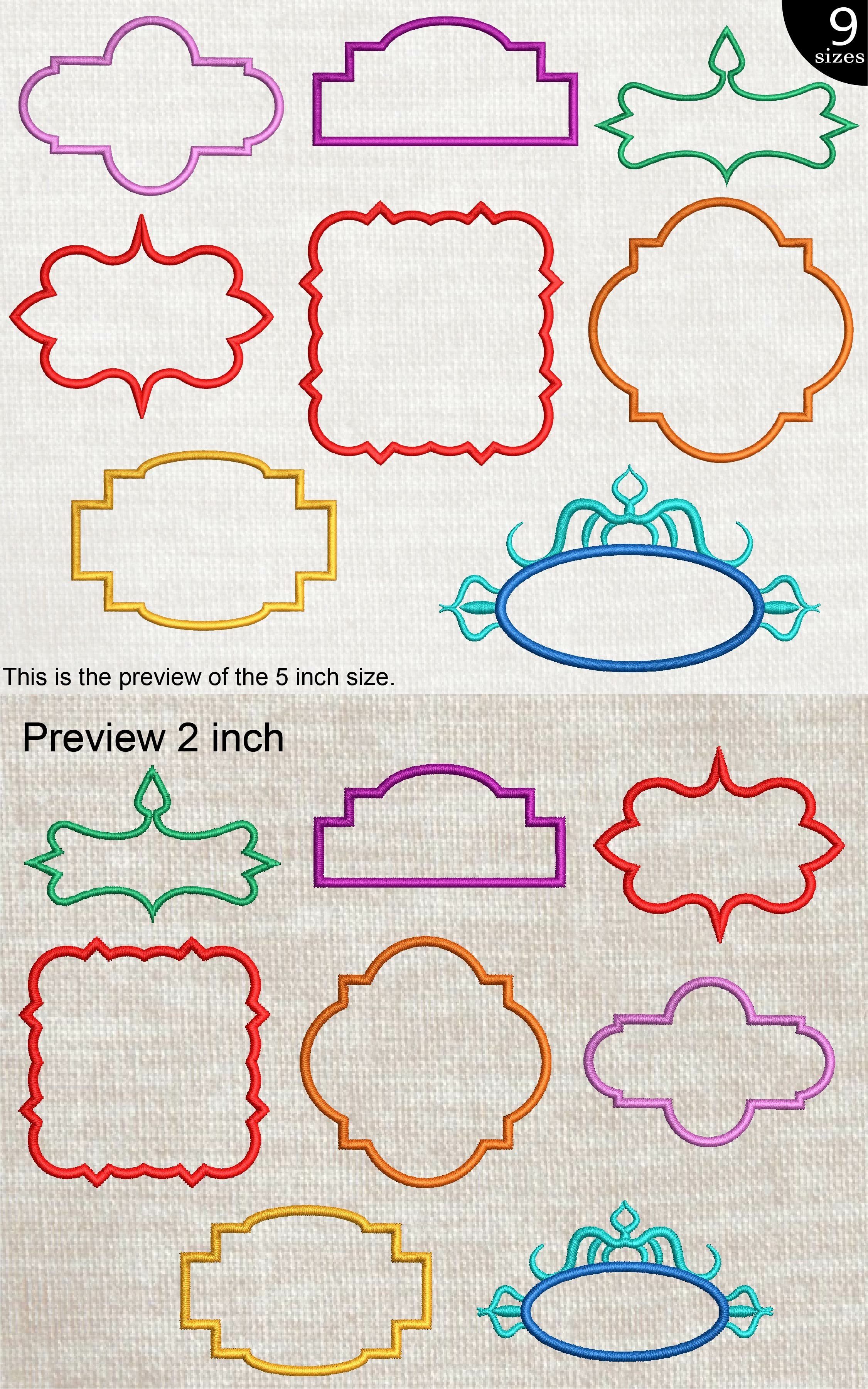 Frames - Embroidery Files - 15e