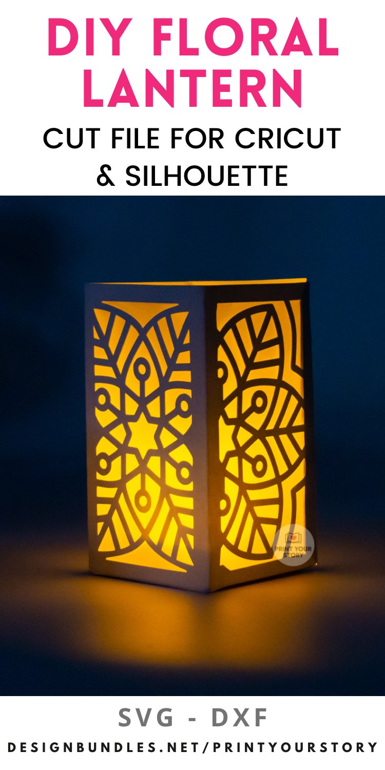 Paper Lantern SVG Cut File, Tealight Home Decor Paper Craft