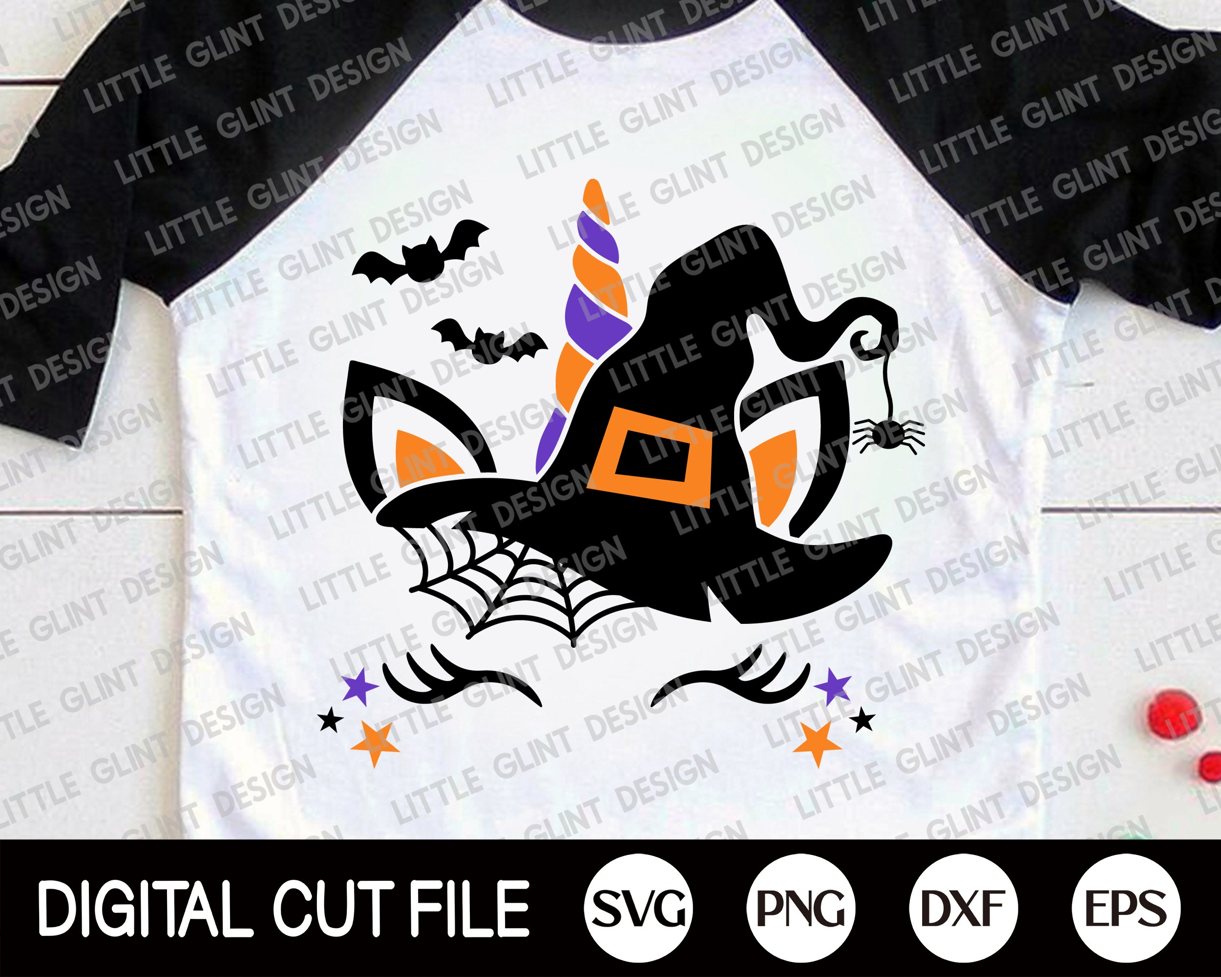 Witch Unicorn SVG, Halloween SVG, Spooky Vibes SVG, Witch