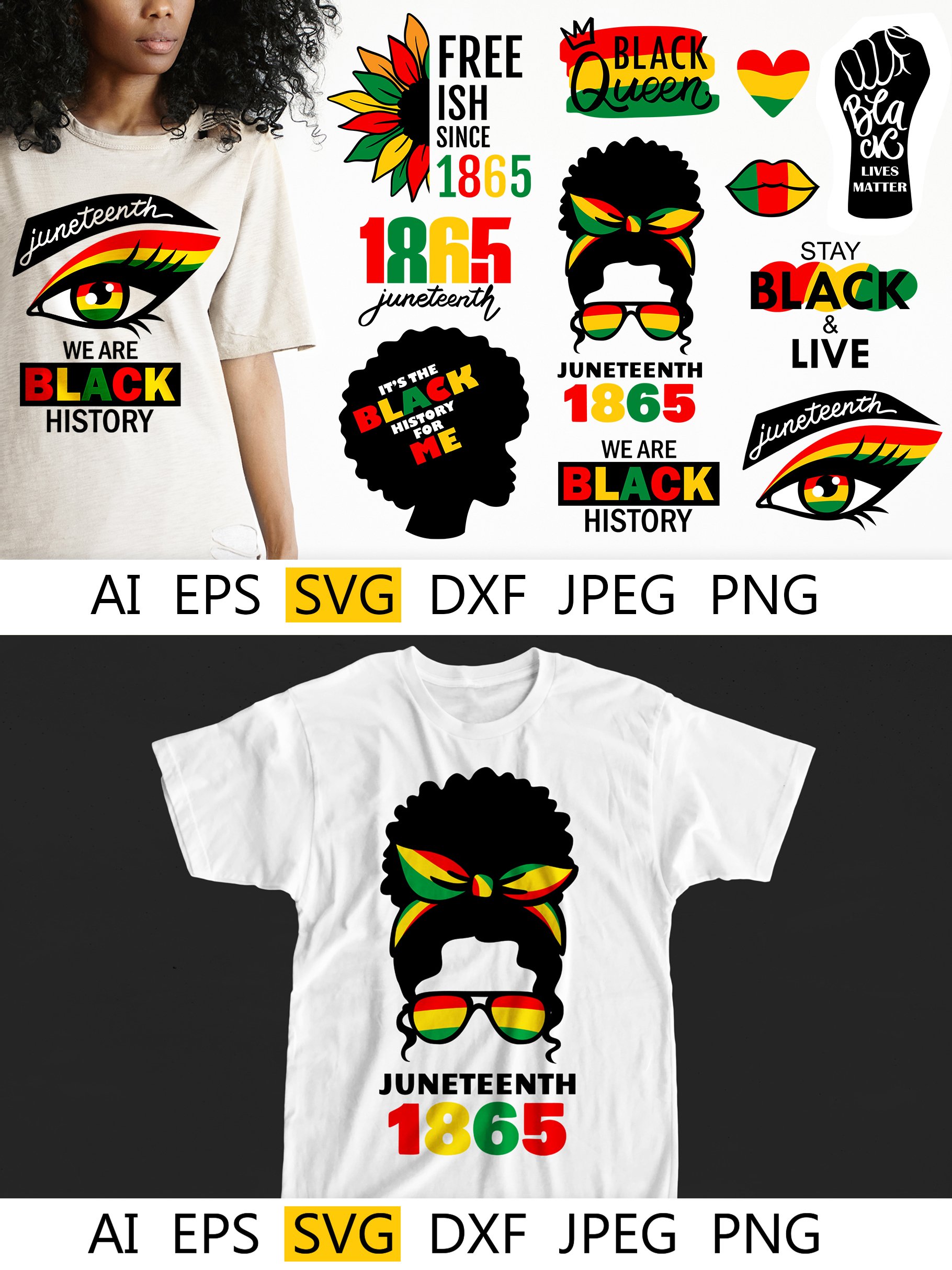 Juneteenth Svg Bundle. Black history month. June 1865