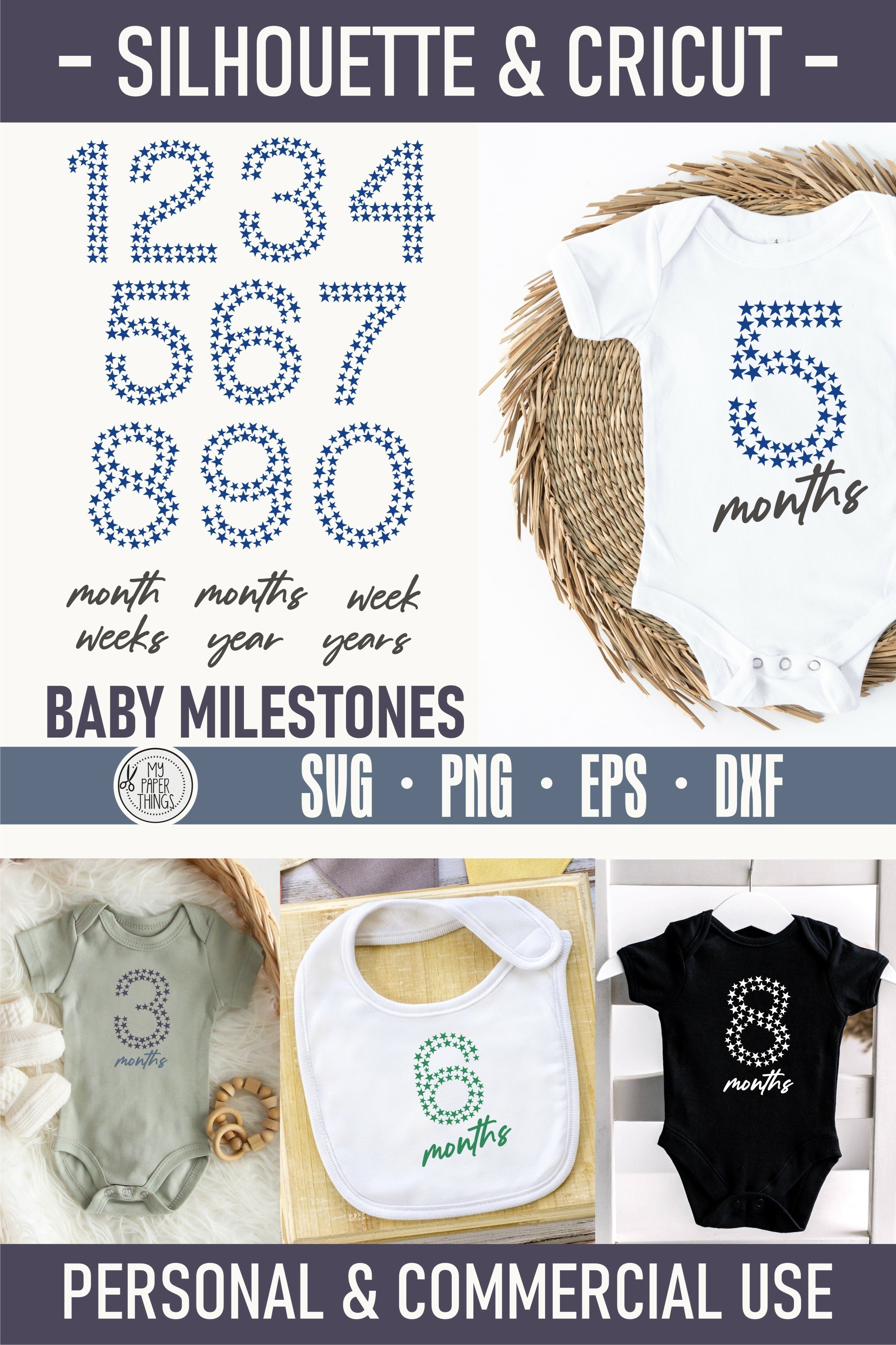 Baby Milestones svg bundle