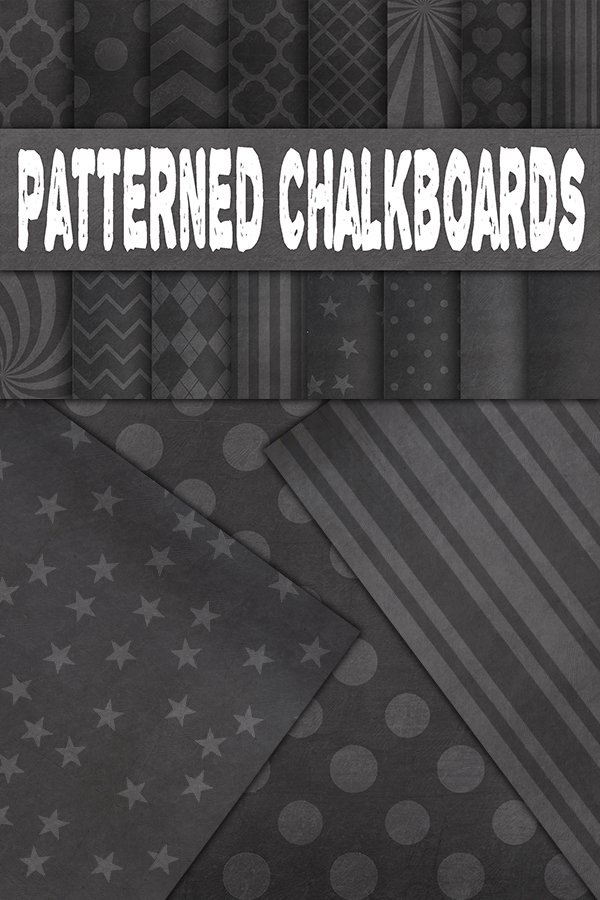 Patterned Chalkboard Textures Digital Paper