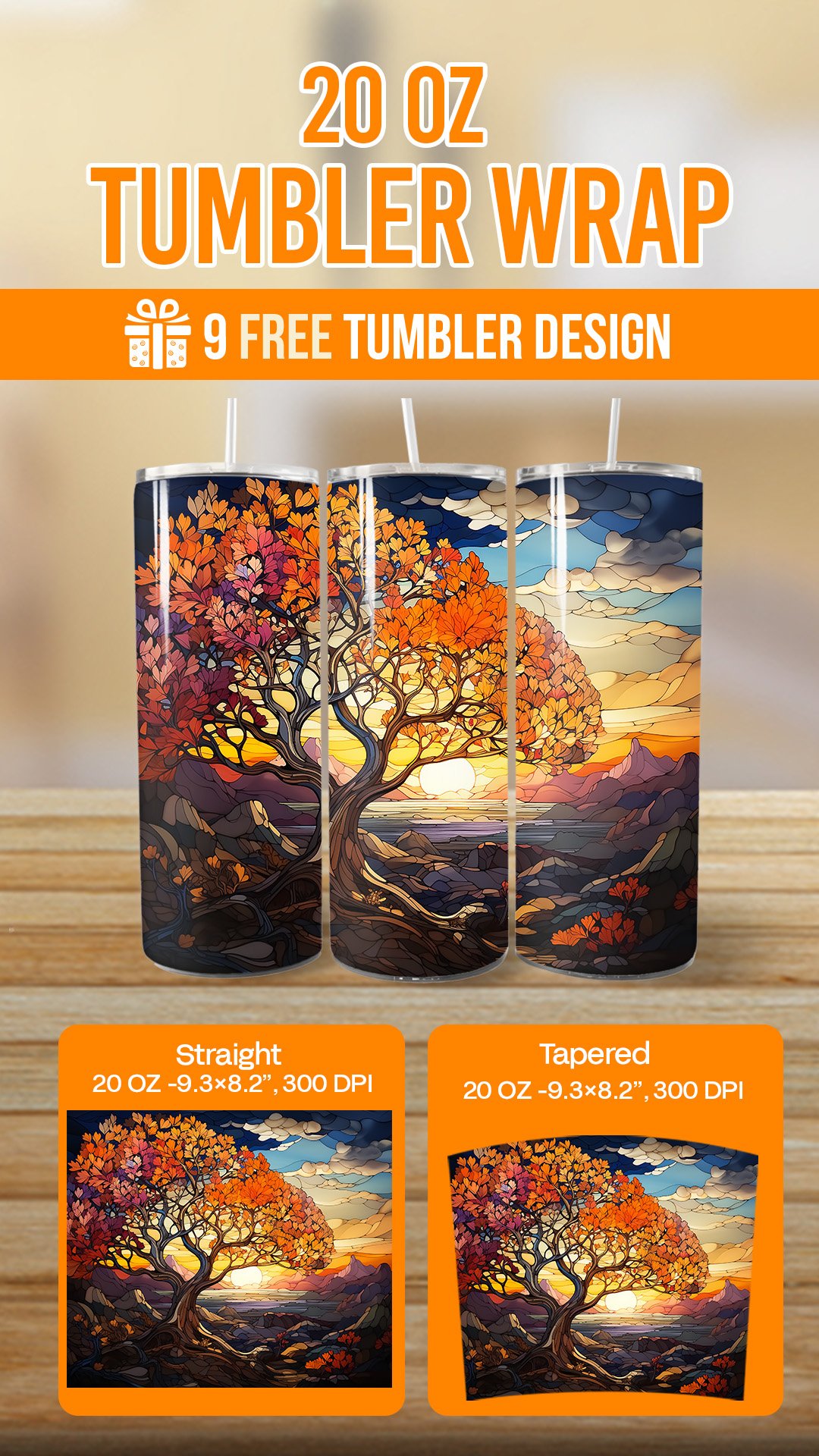 Fall and autumn Sublimation Tumbler