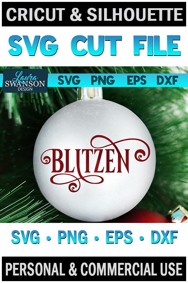 Reindeer Blitzen SVG Cut File | Christmas Ornament SVG