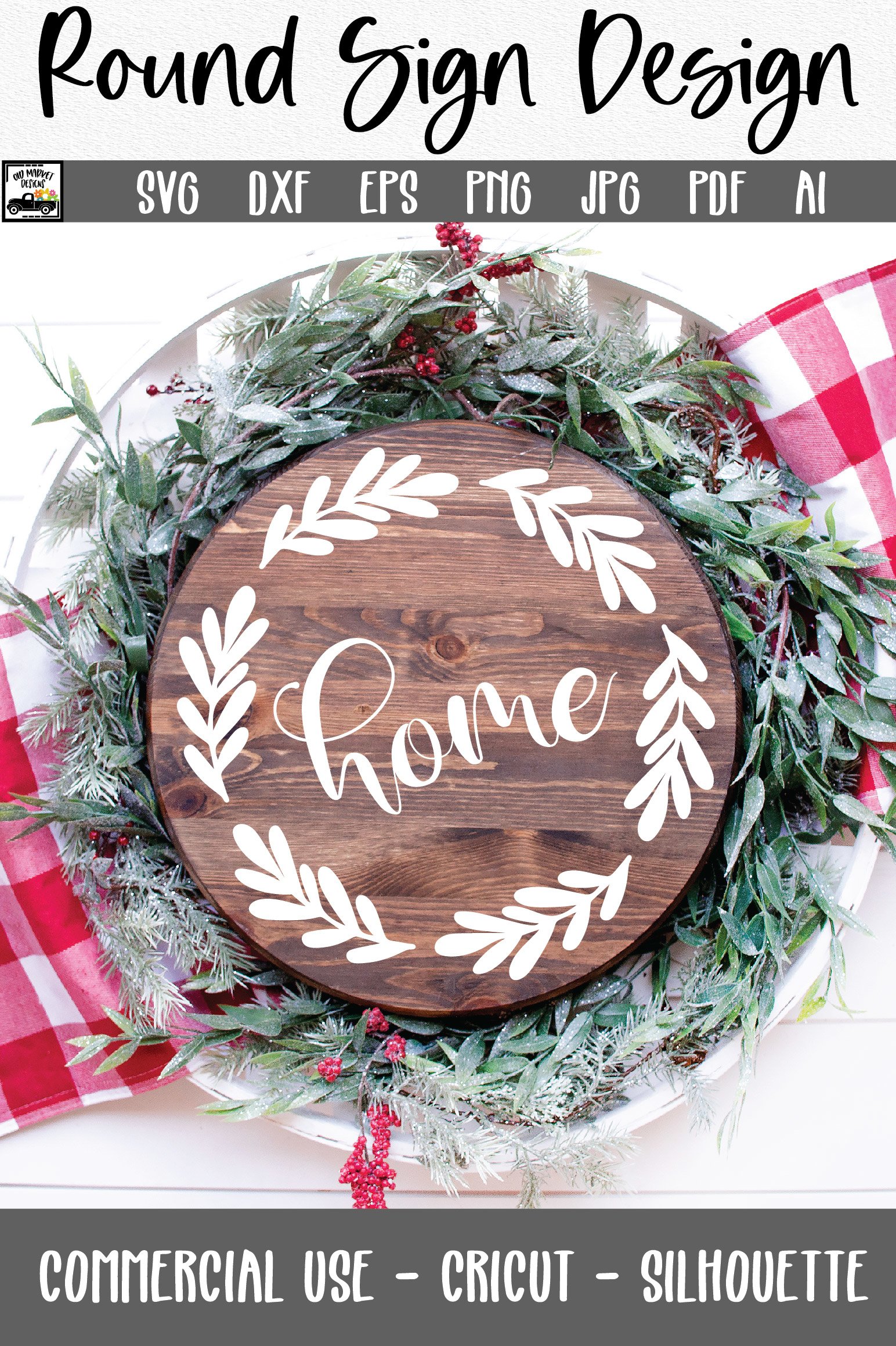 Home SVG File - Round Sign Design