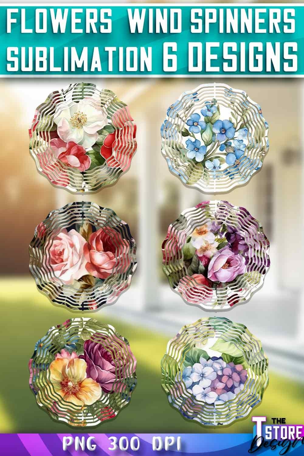 Background Flowers Wind Spinners Sublimation | PNG (2907198)