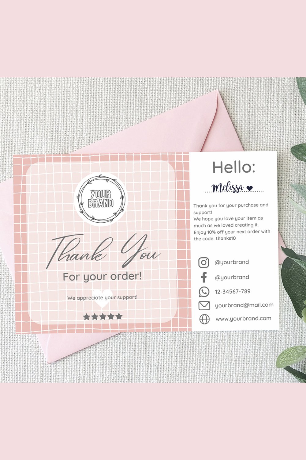 Thank You Card Business Canva Template 2343025