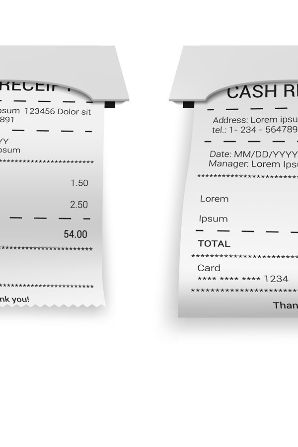 Realistic ATM bills. Paper printed bill or bank invoice