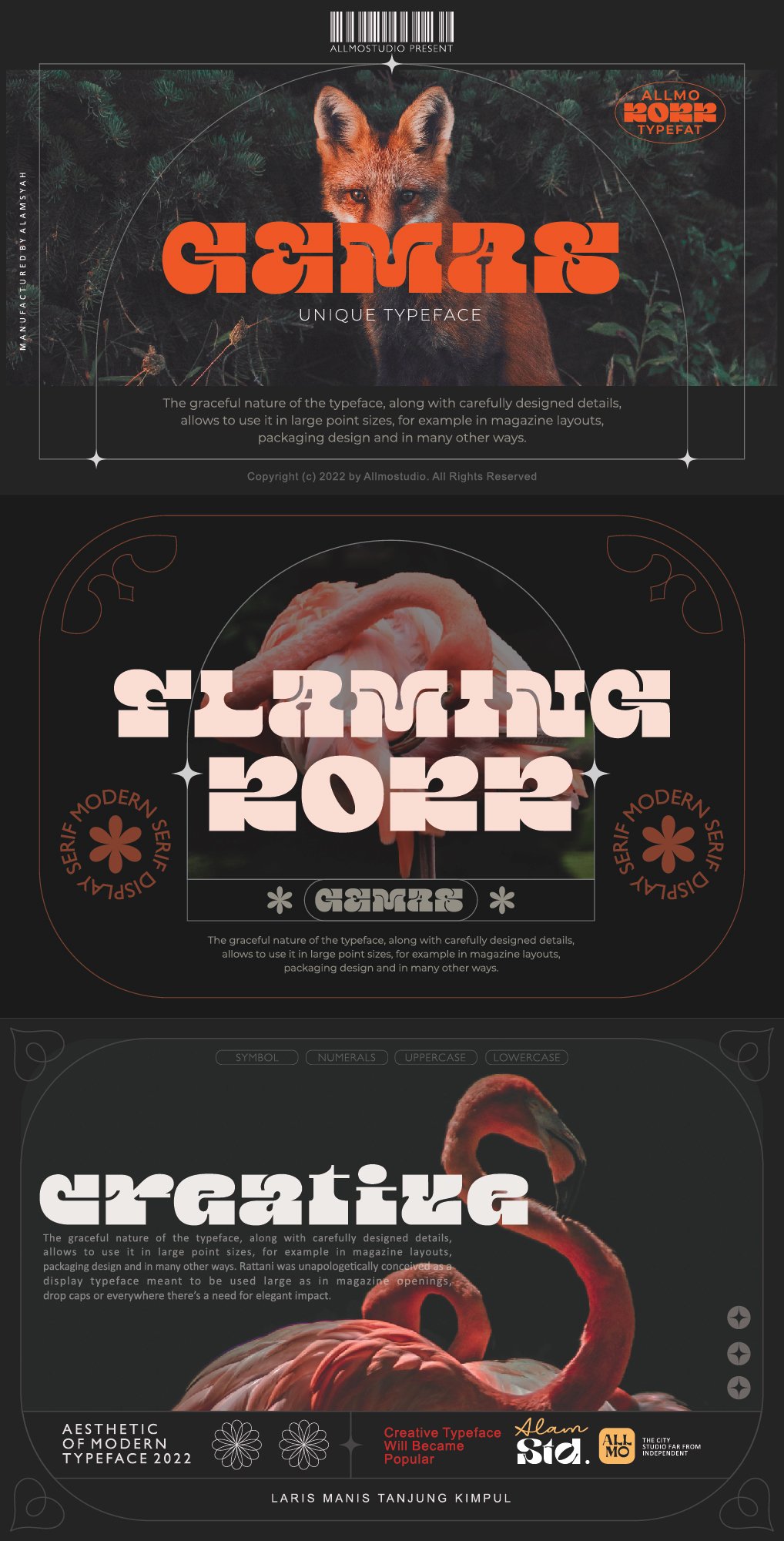 Gemas - Wide Serif Display Font