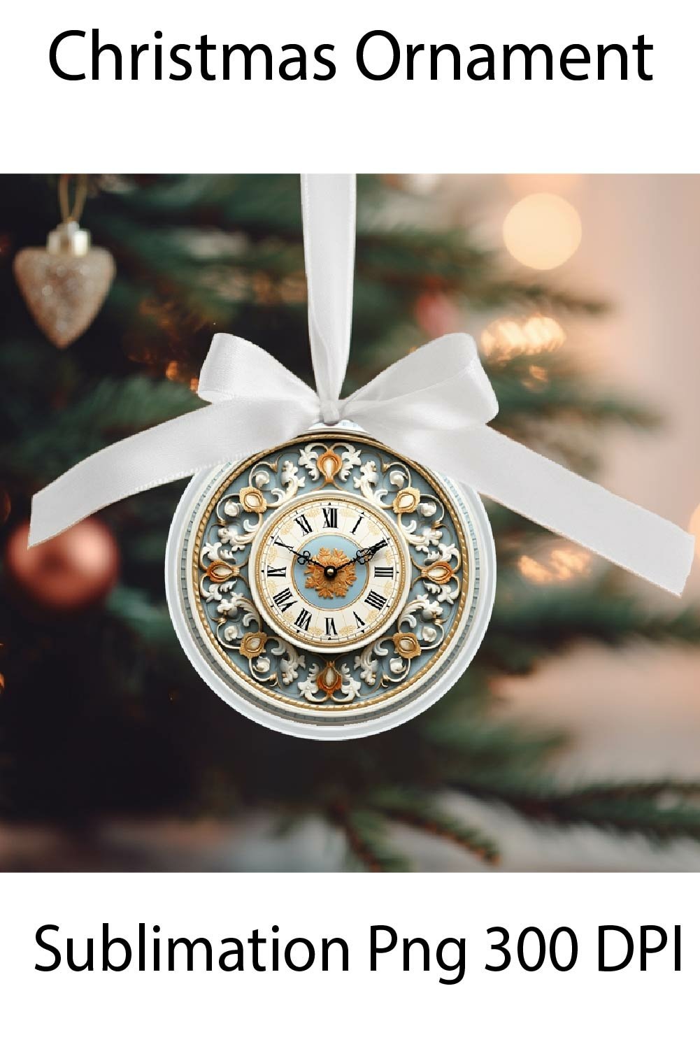 Christmas Ornament. 3D Clock face. 3D Christmas (2735491)