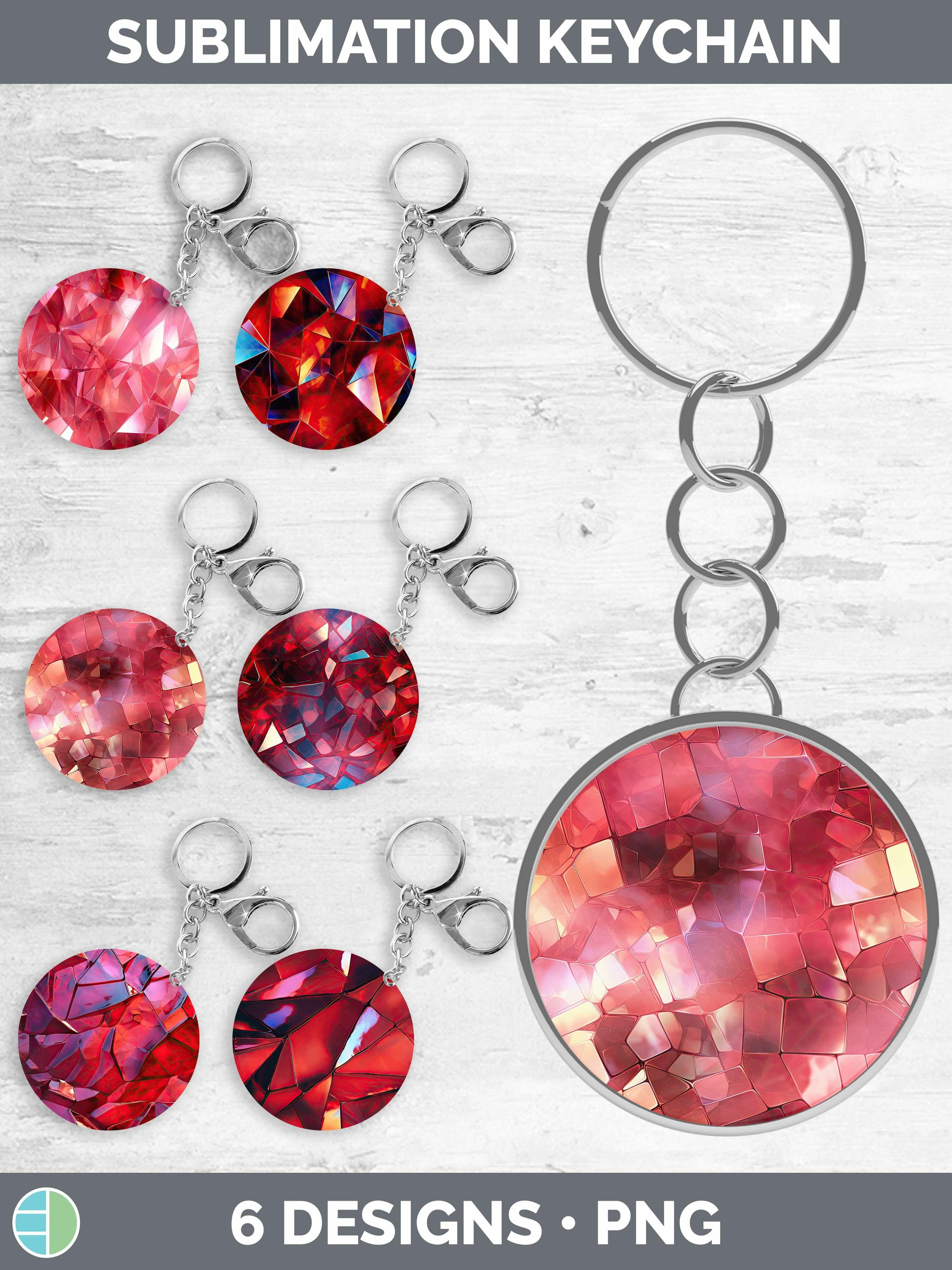 Holographic Red Keychain | Bundle Keyring Designs
