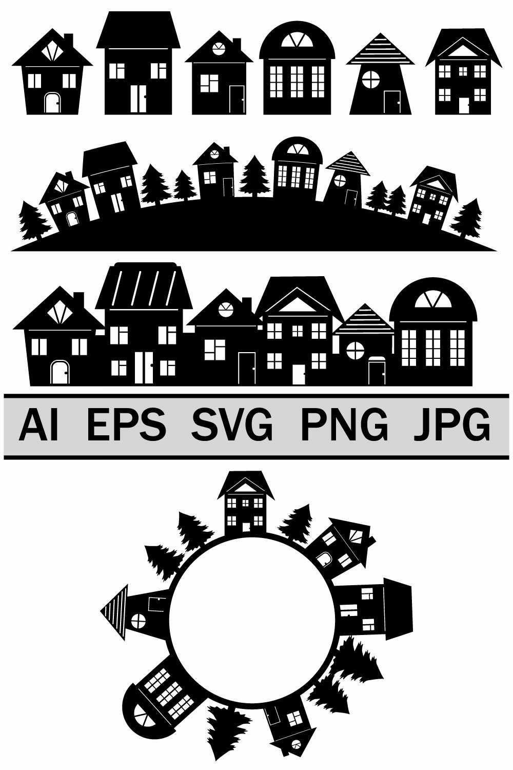 Set houses svg, city of houses, architecture (1913443)