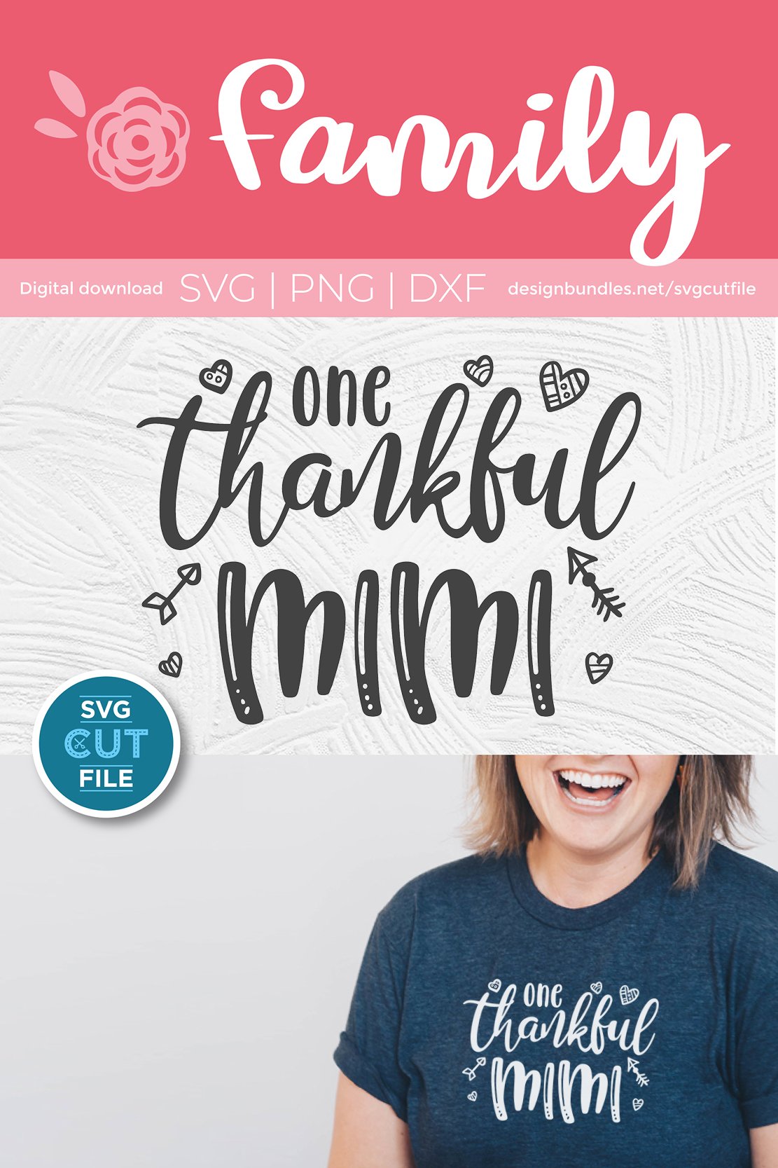 Mimi svg - one thankful mimi grandma svg for crafters