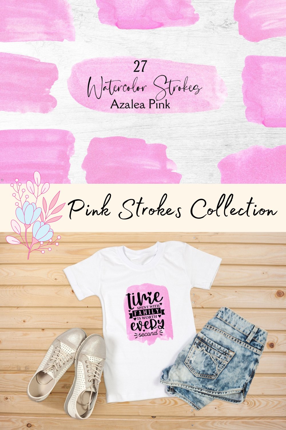 Pink Watercolor Splotches