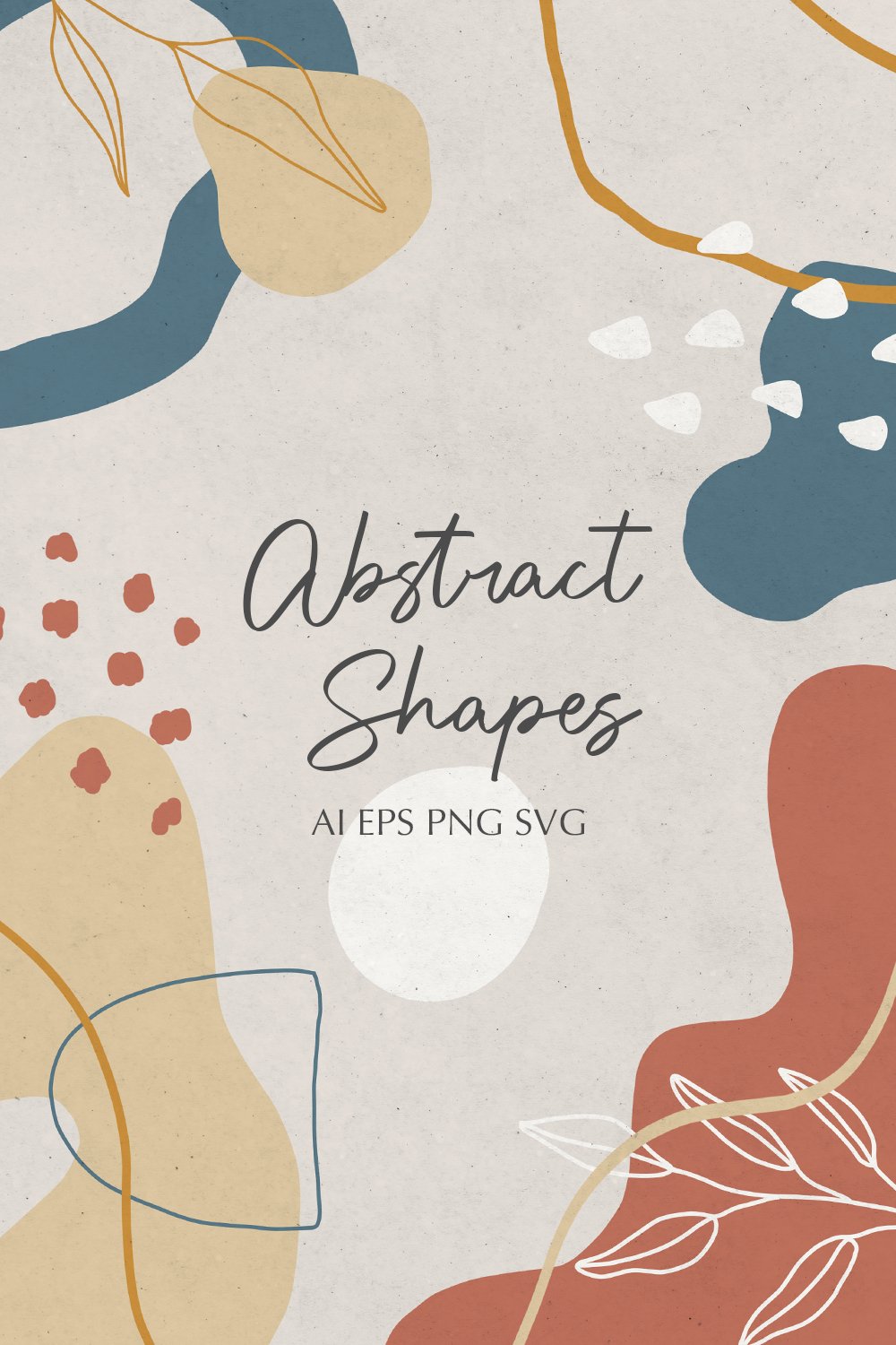 Abstract Boho Shapes Clipart Set Simple Elements SVG EPS PNG