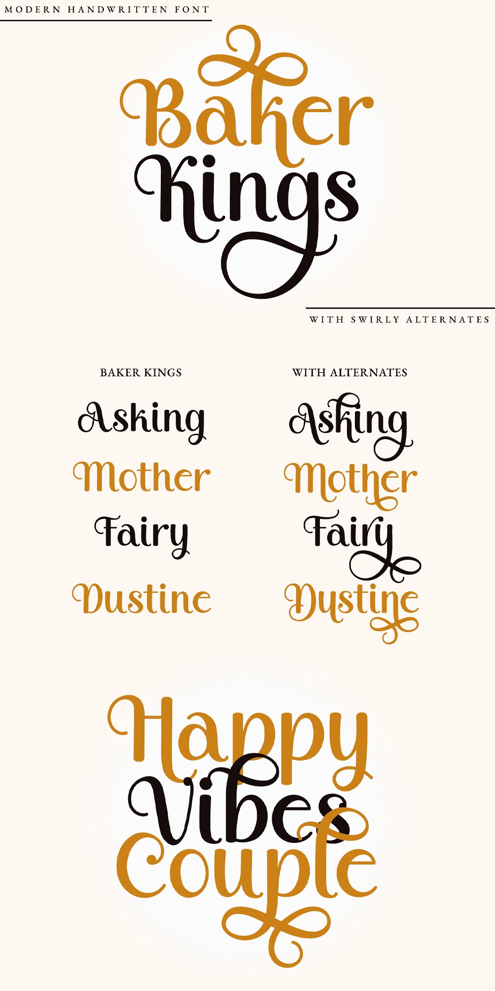 Baker Kings - Modern Handwritten Calligraphy Font