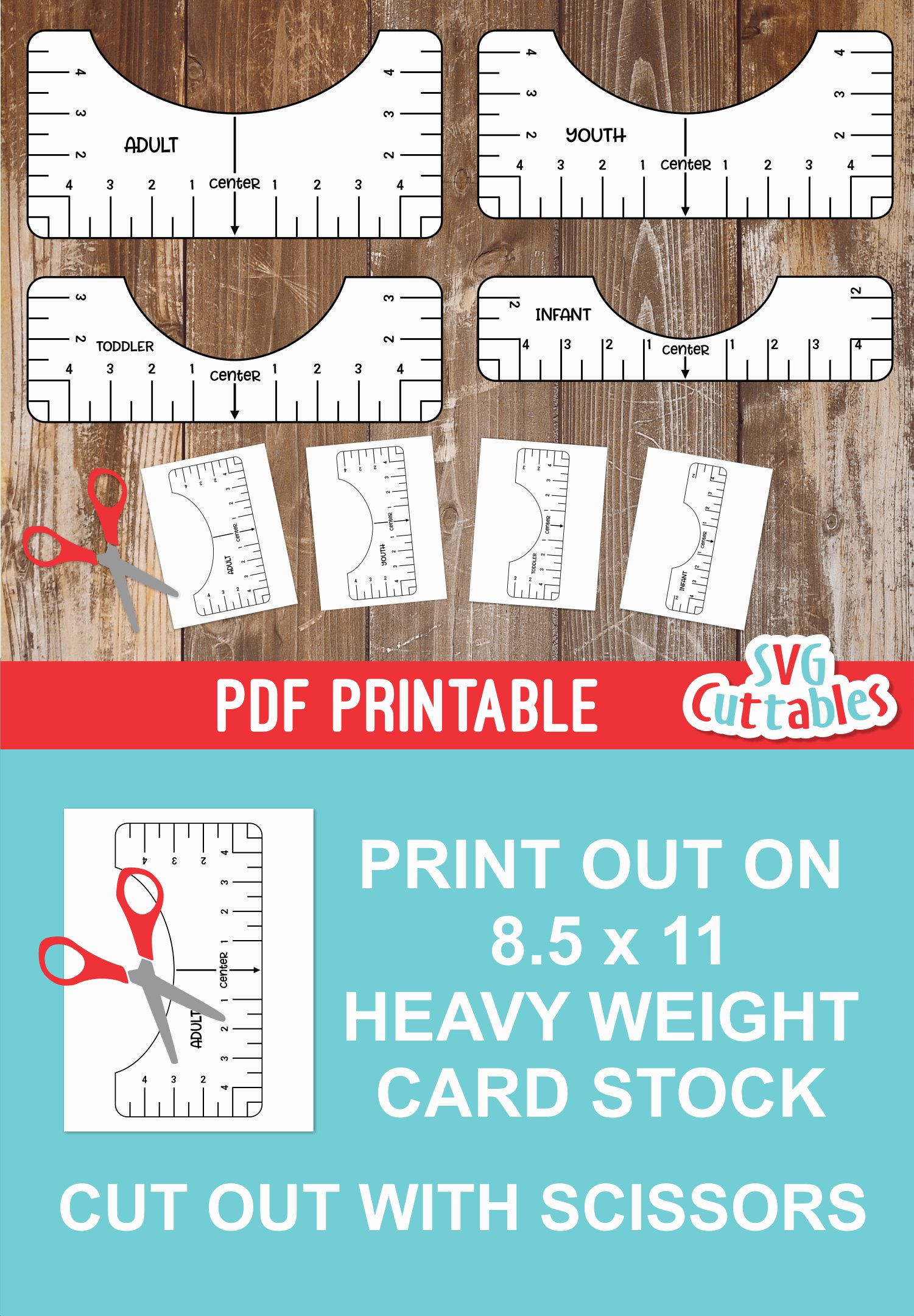 T shirt Alignment Tool PDF Printable 1010585 Cut Files Design