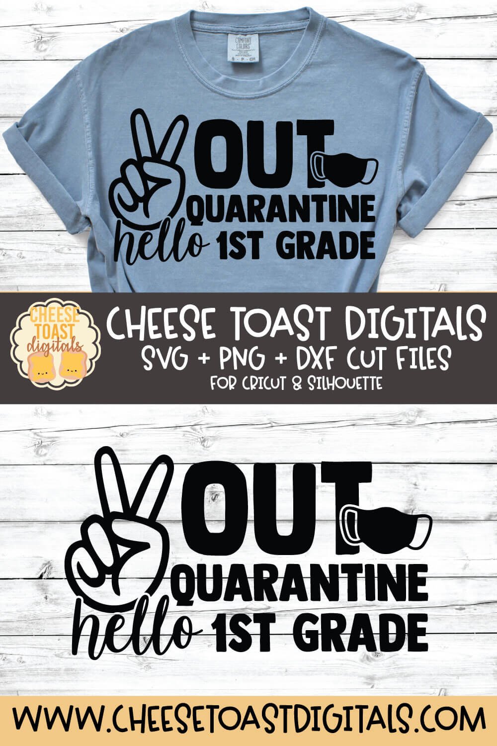 Peace Out Quarantine Hello 1st Grade | Mask SVG