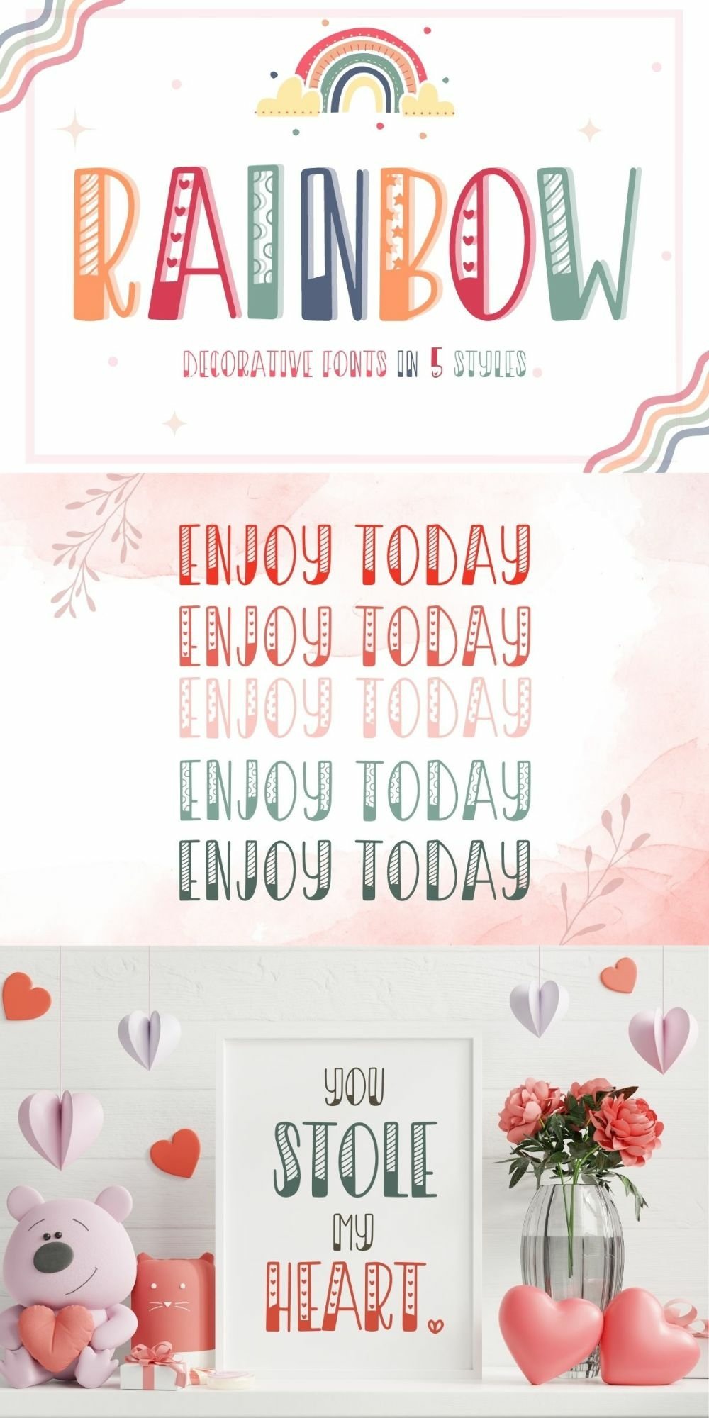 Rainbow - Cute Handwritten Font