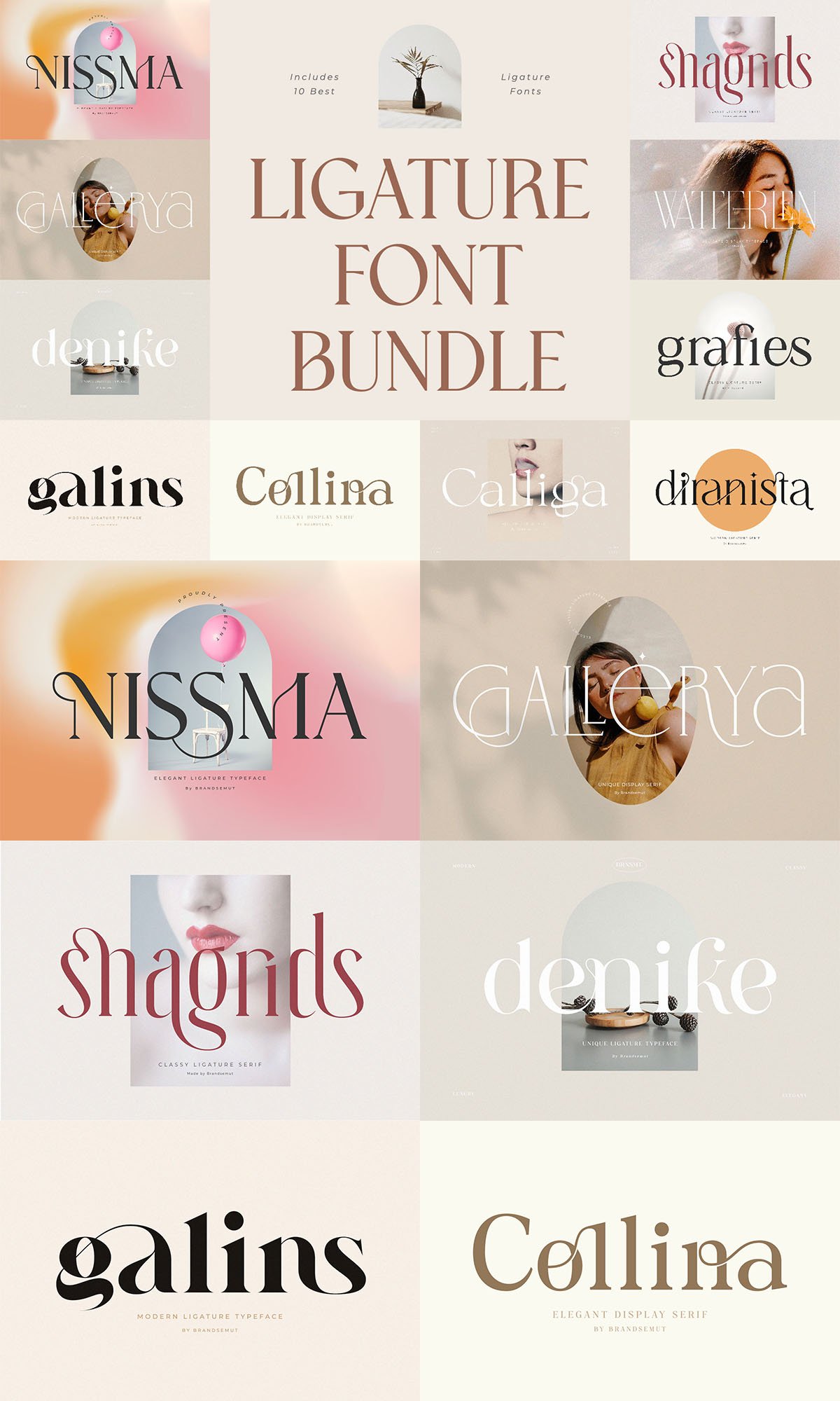 Ligature Font BUNDLE Vol. 2