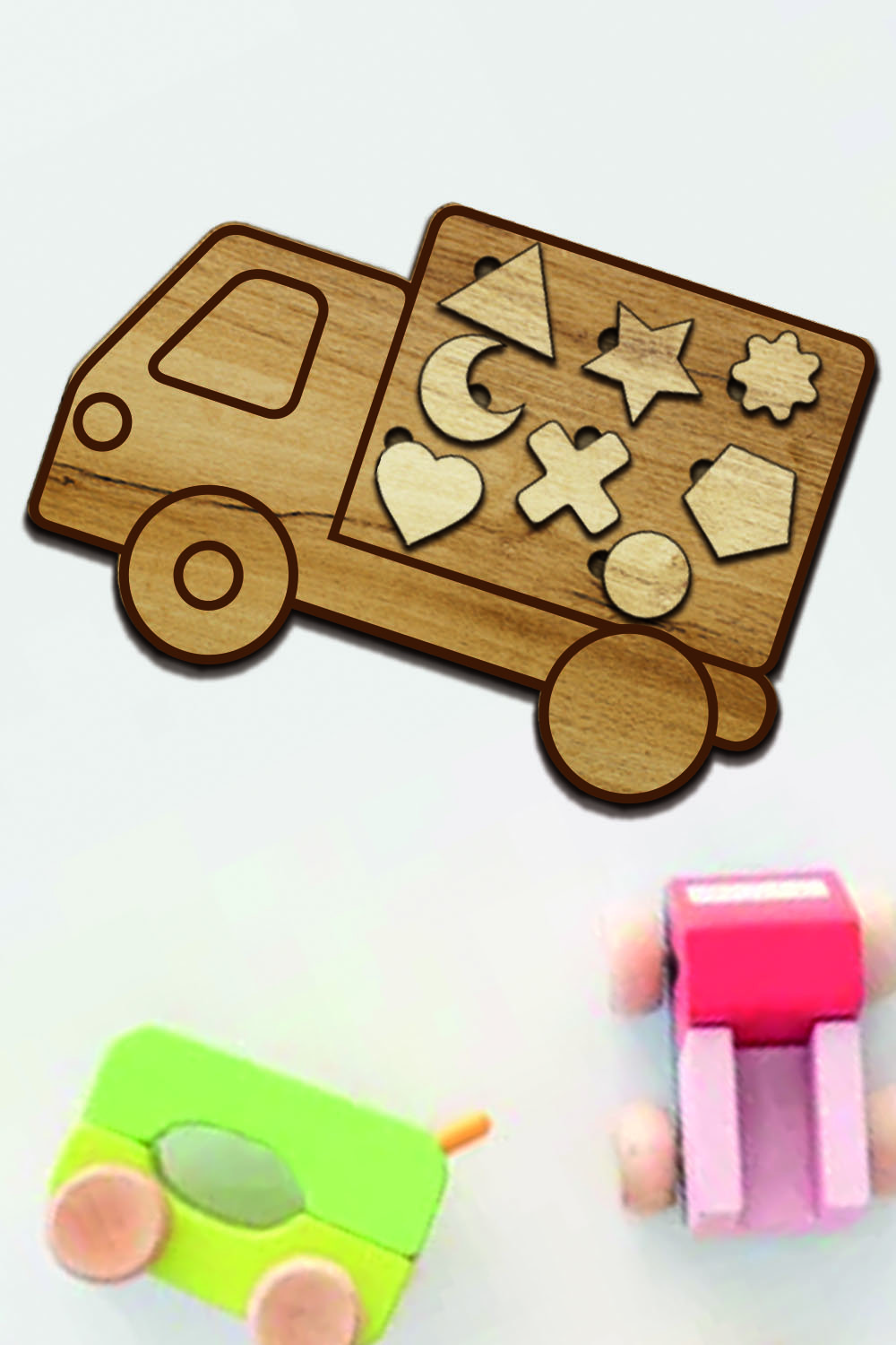 Puzzle Shape Sorter for Kid's, Layered Cut File