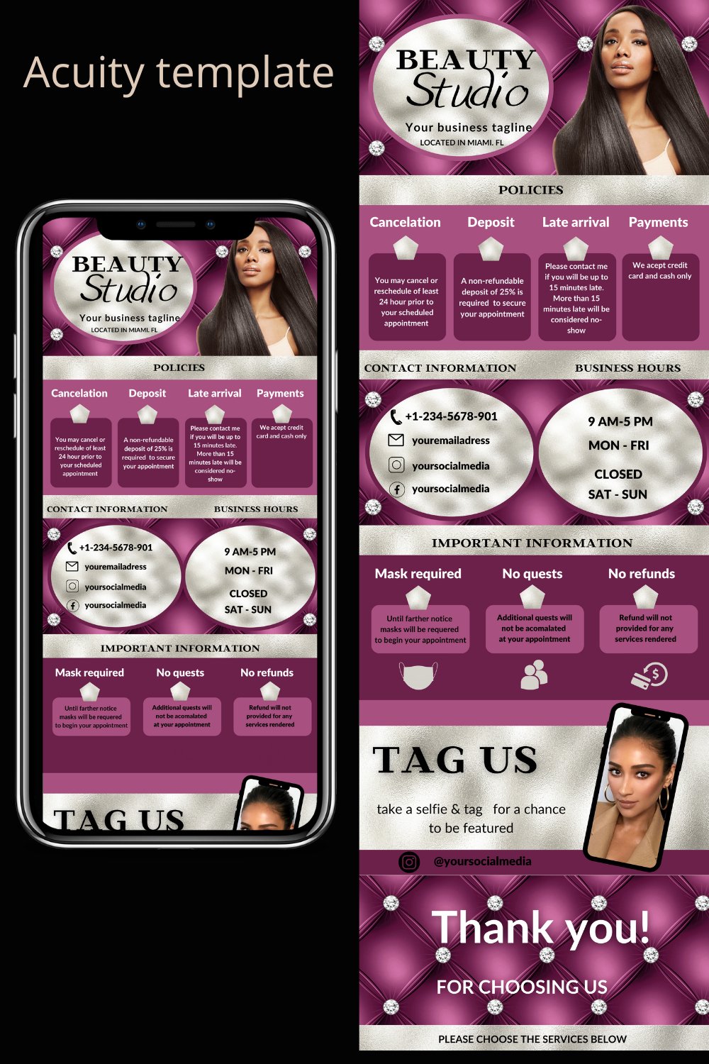 Acuity Scheduling Template Purple, Acuity revamp