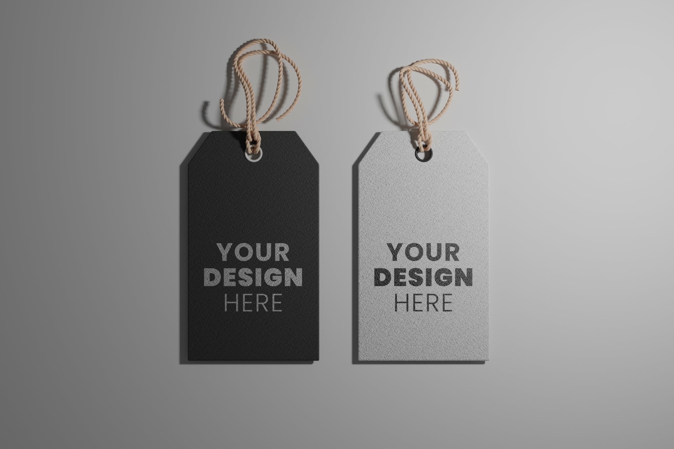 realistic label tag logo mockup psd