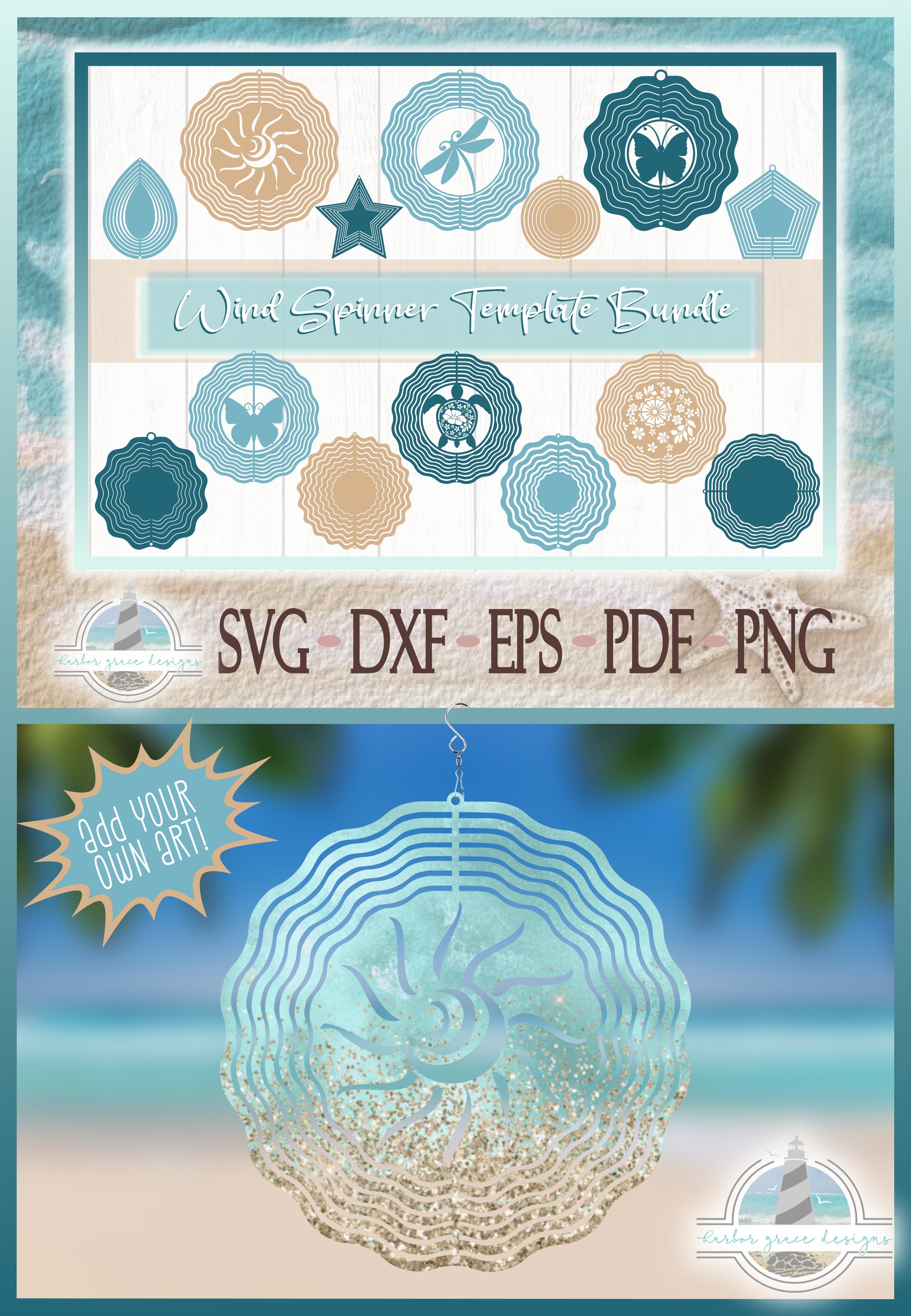 Wind Spinner Template Bundle SVG Files