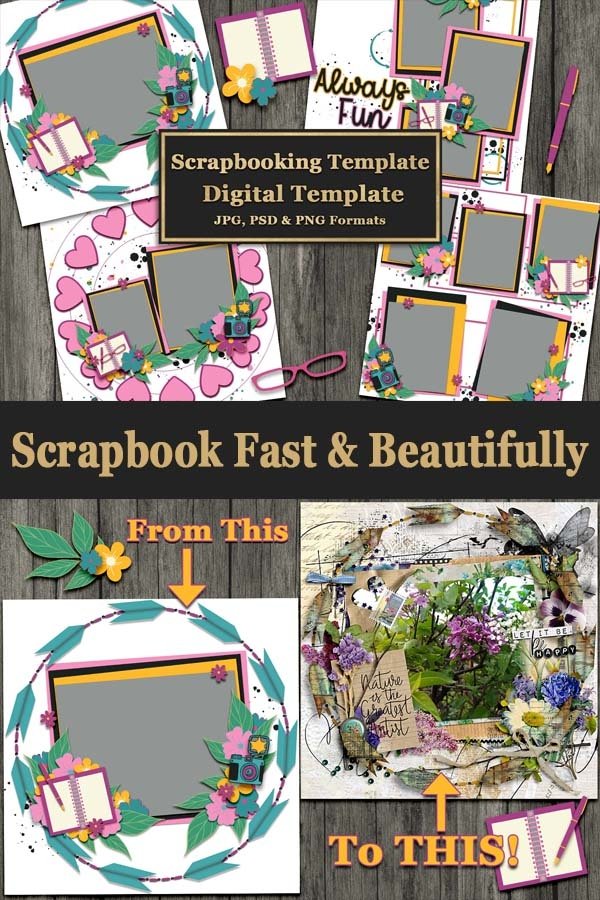 Digital Scrapbooking Templates with an Artistic Touch