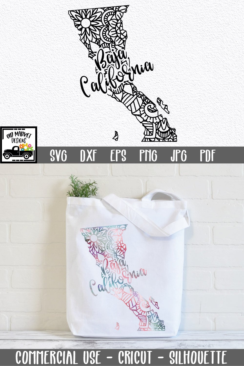 Baja California SVG File - Baja California Mexico Mandala