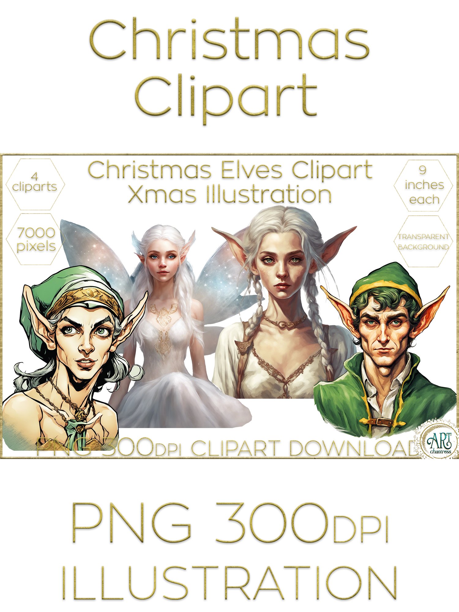 Watercolor Forest Elf Princess Clipart Fantasy (2918289)