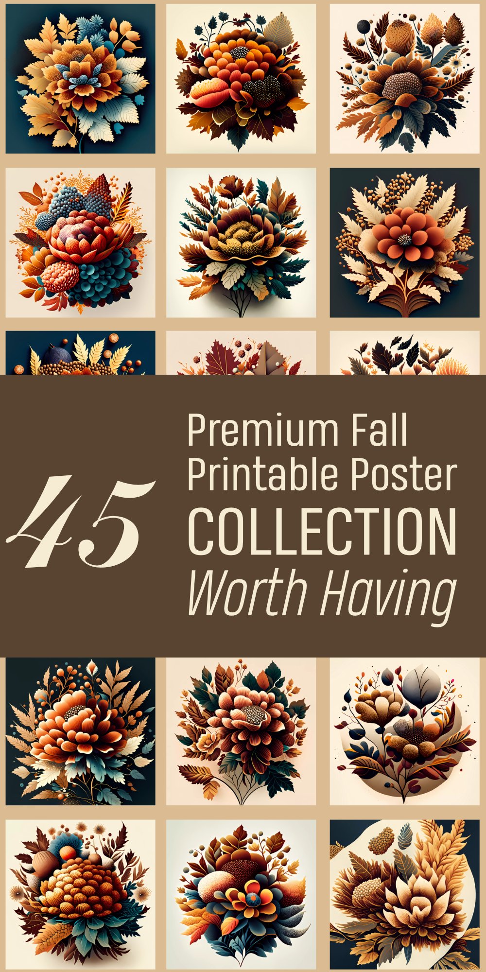 45 Premium Fall Printable Poster Bundle