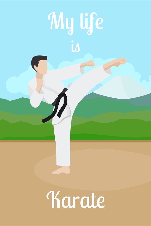 My life is karate poster