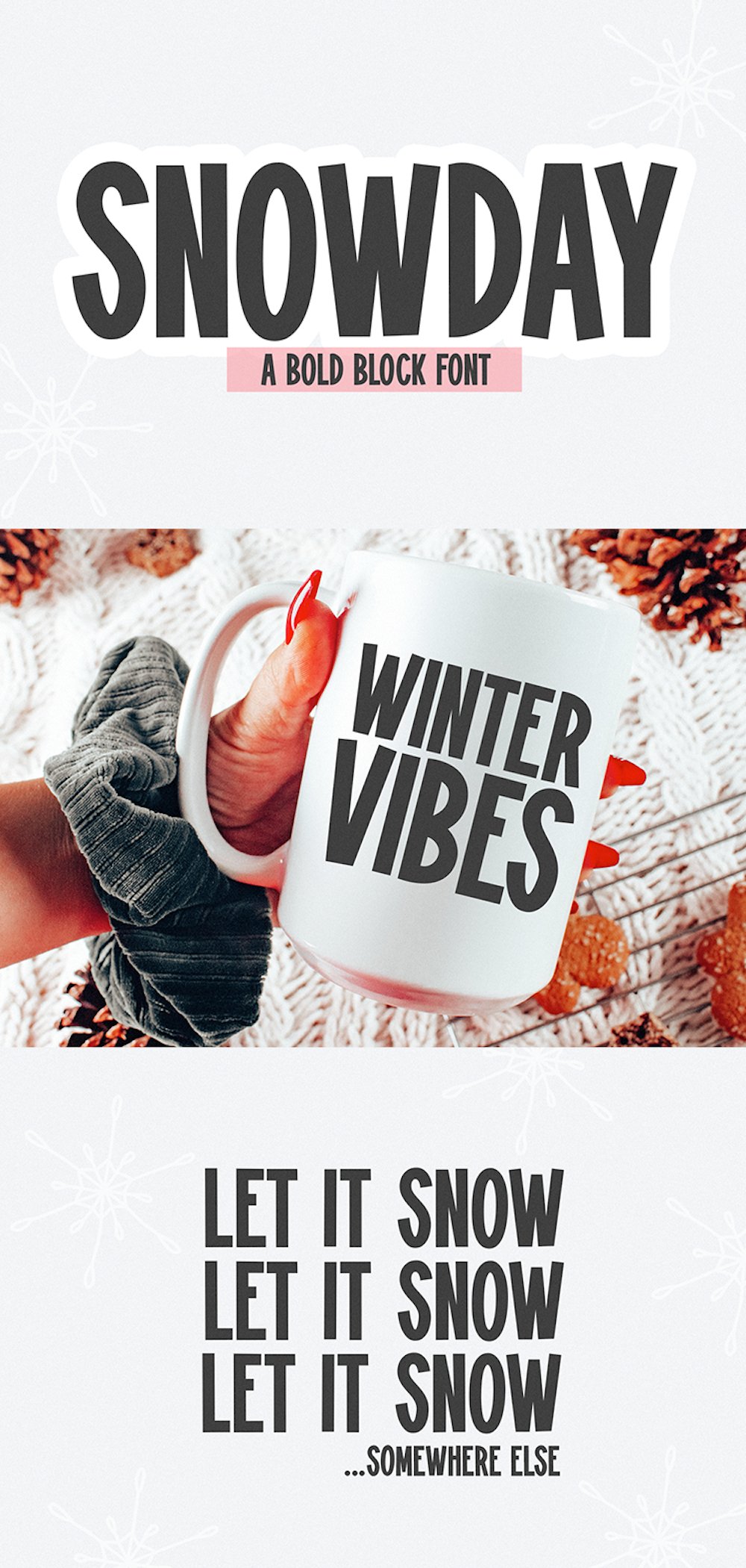 Snowday - Fun Block Font