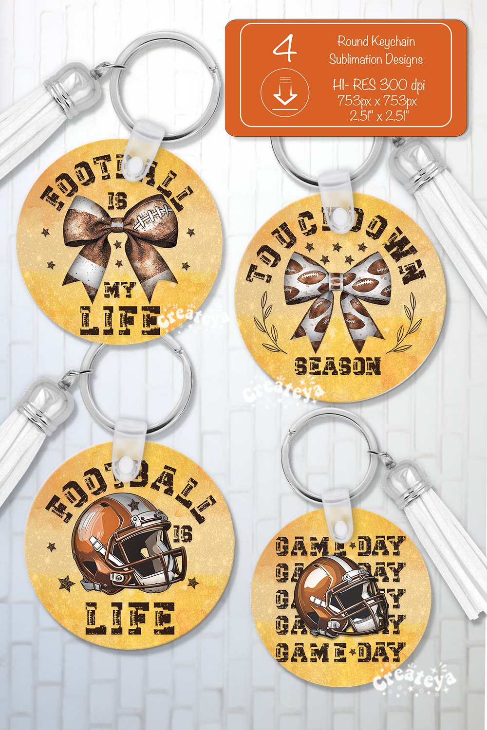 Basketball Round Keychain Bundle Sport Sublimation Round png