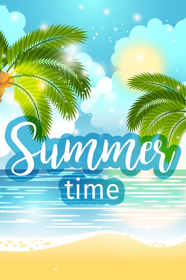 Summer time sea view background