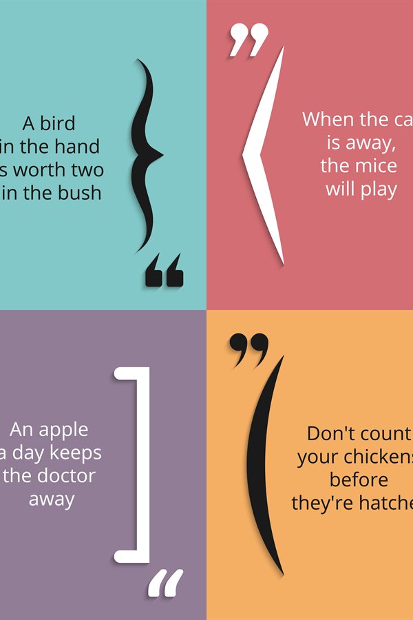 Quotes in round brackets, square braces with quotation marks