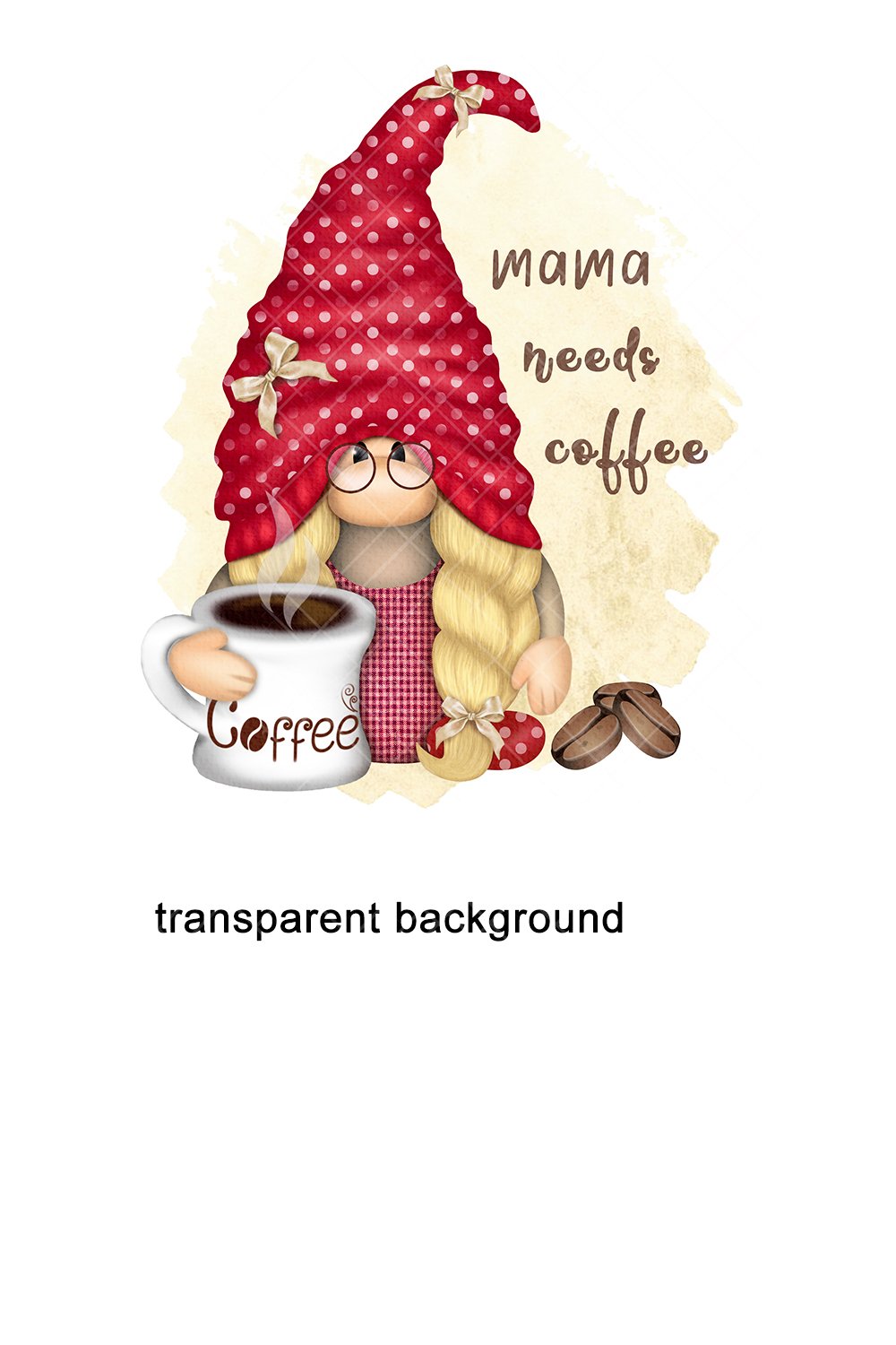 Coffee Gnome PNG Clipart /Cute Gonk Graphics (2566787)