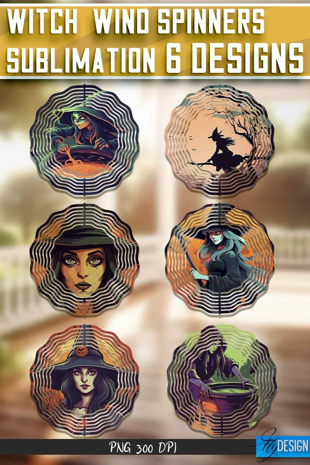 Witch Wind Spinners Sublimation Bundle| Halloween (2768046)
